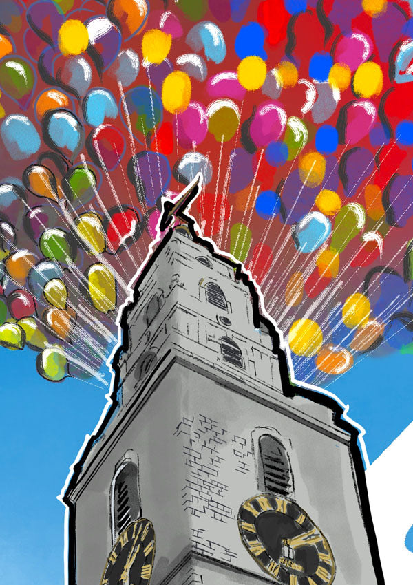 Up Cork - Shandon UP Movie Artwork - Cork art print – Ian Armstrong Art